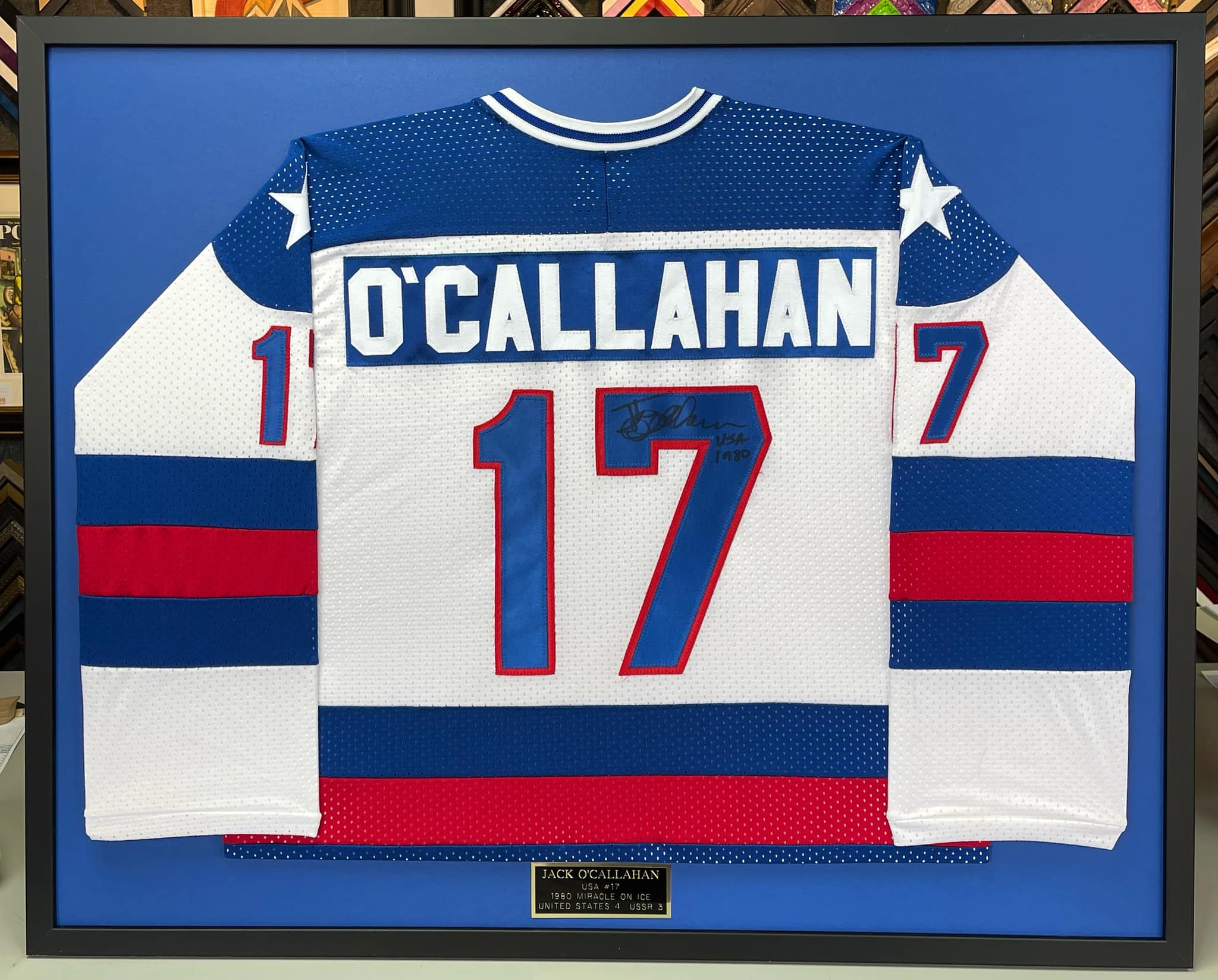 Jack O’Callahan | Miracle on Ice Framed Jersey – 5280 Custom Framing