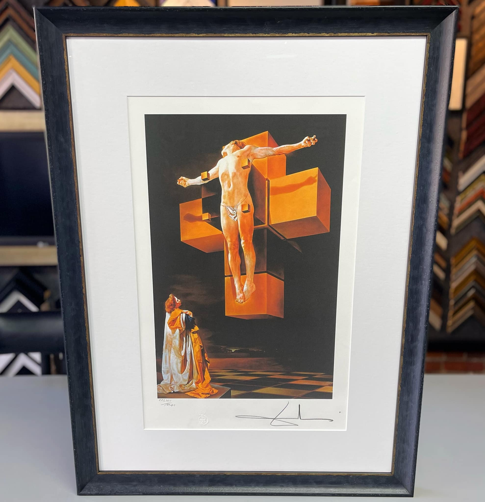 Crucifixion (Corpus Hypercubus) by Salvador Dali – 5280 Custom Framing